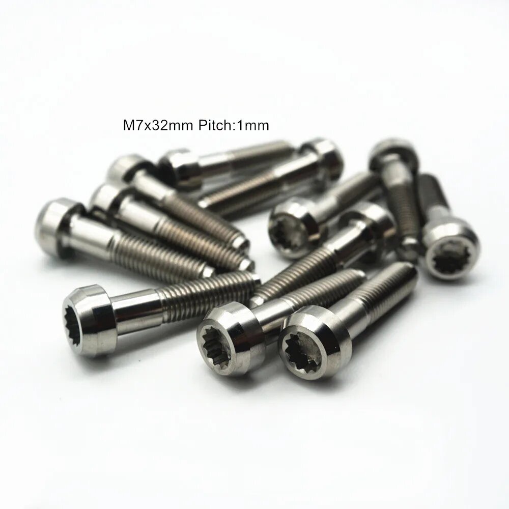 Титановые болты BBS Ti6AL4V для колесных дисков Bentley Jaguar 6pieces, M7x24.5mm