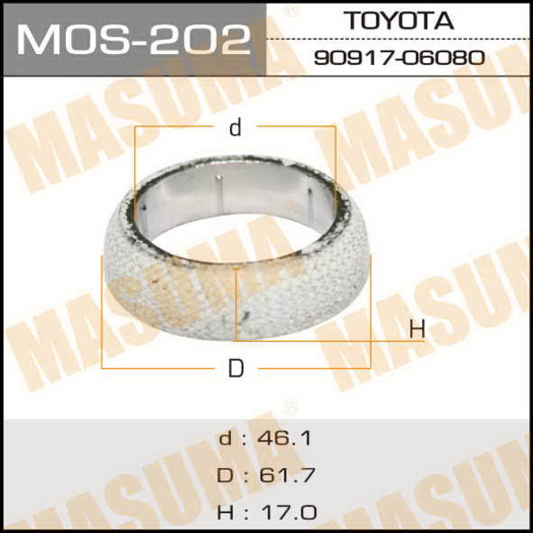 MASUMA MOS-202 (1418350G00 / 1418360A10 / 1418360A11) кольцо уплотнительное выхлопной системы