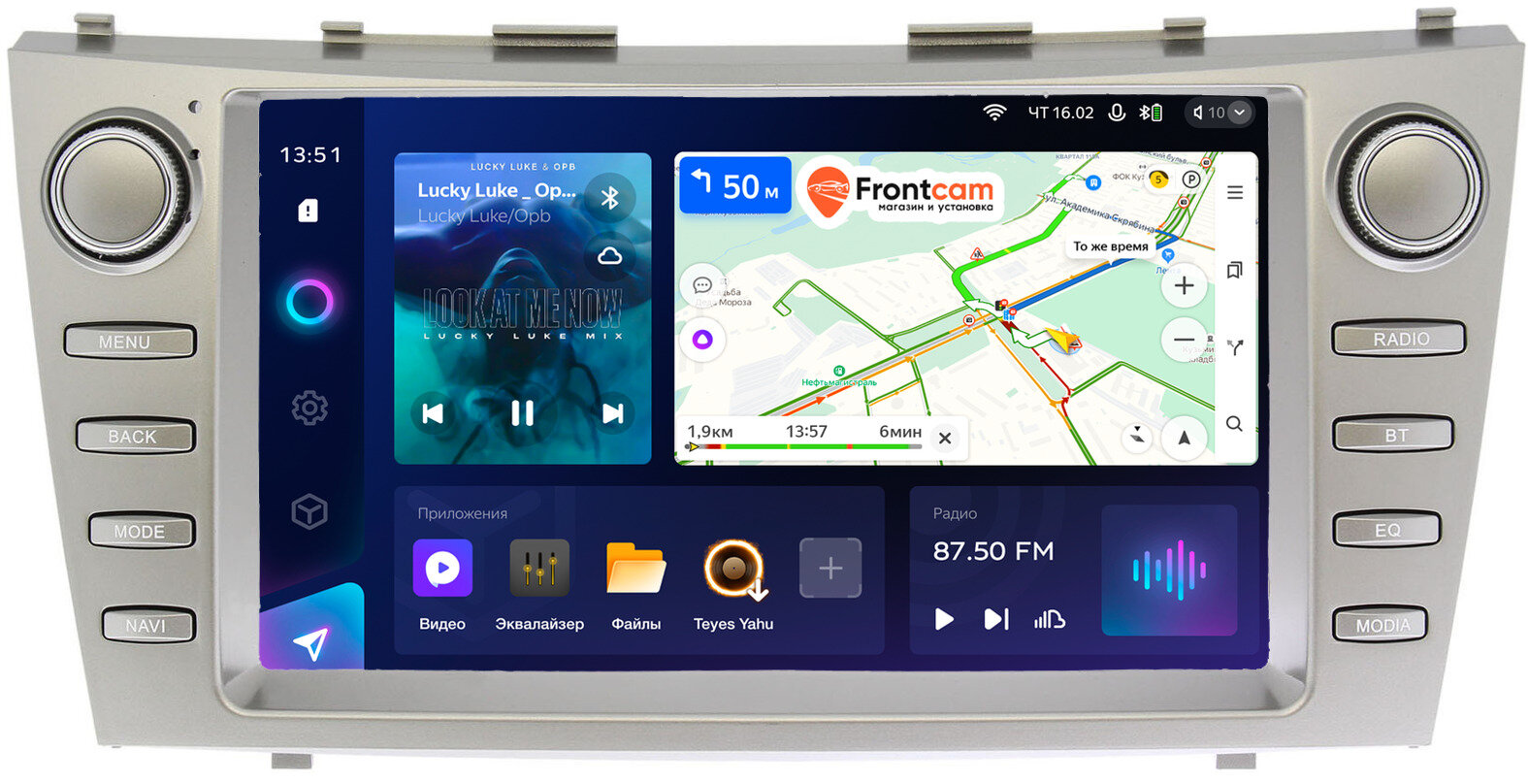 Штатная магнитола Teyes CC3 2K 4/64 9.5" RM-9-CAMRYV40 Toyota Camry XV40 2006-2011 Android 10 (4G-SIM, DSP, QLed)