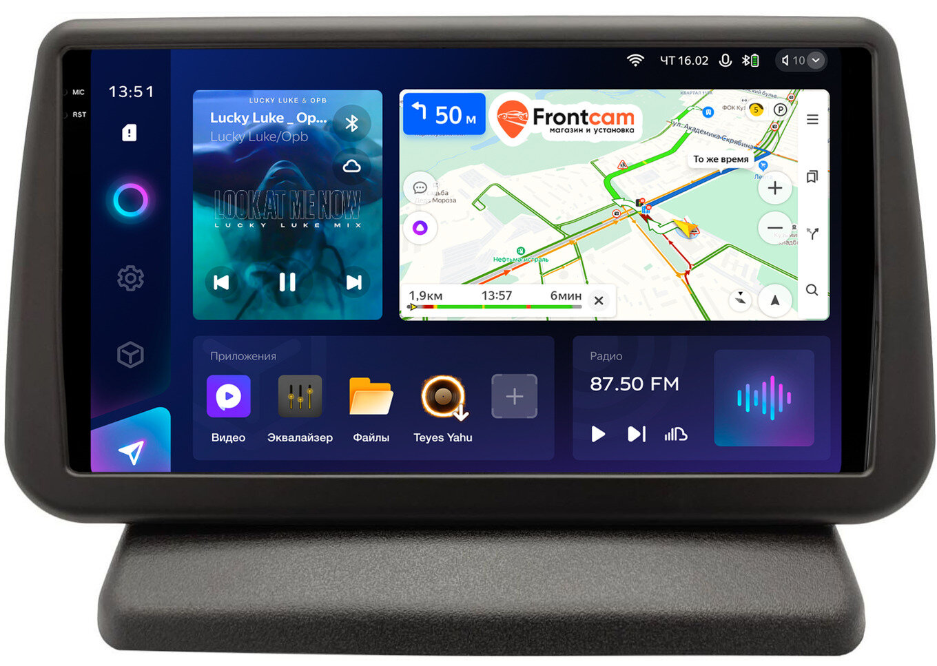 Штатная магнитола Teyes CC3 2K 6/128 9.5" RM-9-1416 Nissan Note 2005-2013 (вместо бардачка) Android 10 (4G-SIM, DSP, QLed)