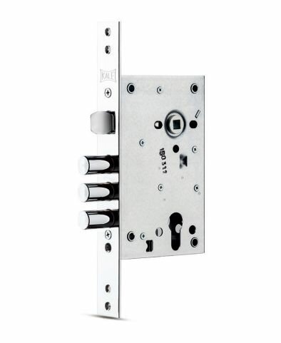 Замок врезной KALE KILIT цилиндровый с защелкой 442 CR PB