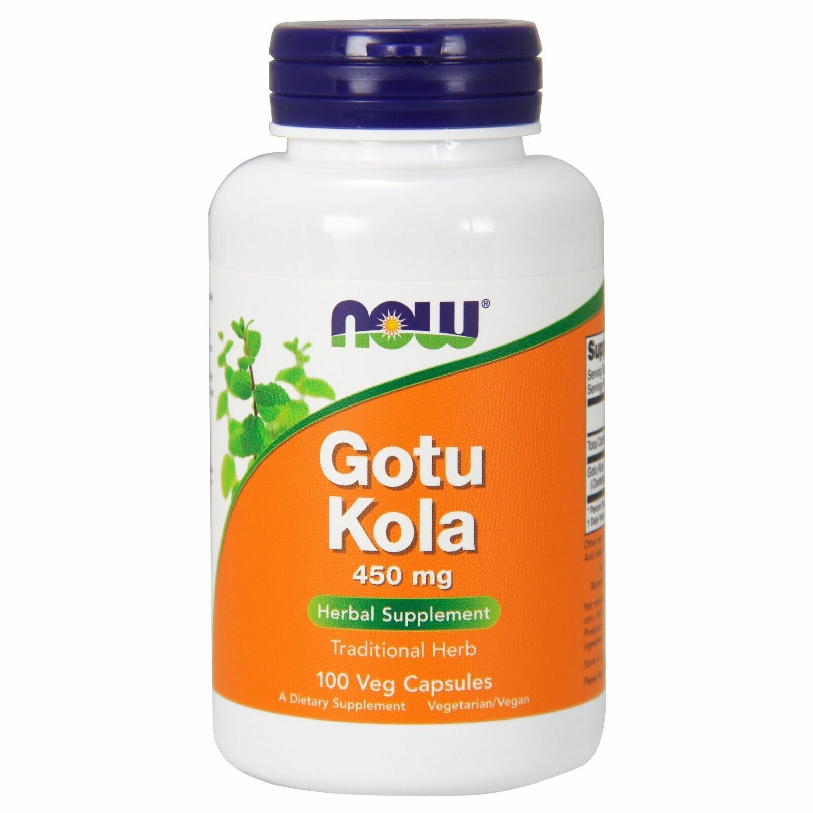 NOW Gotu Kola 450 mg 100 veg caps / Готу кола 450 мг. 100 капсул NOW США / Ноотроп, антиоксидант. Улучшает мозговую деятельность, работу нервной и сердечно-сосудистой системы