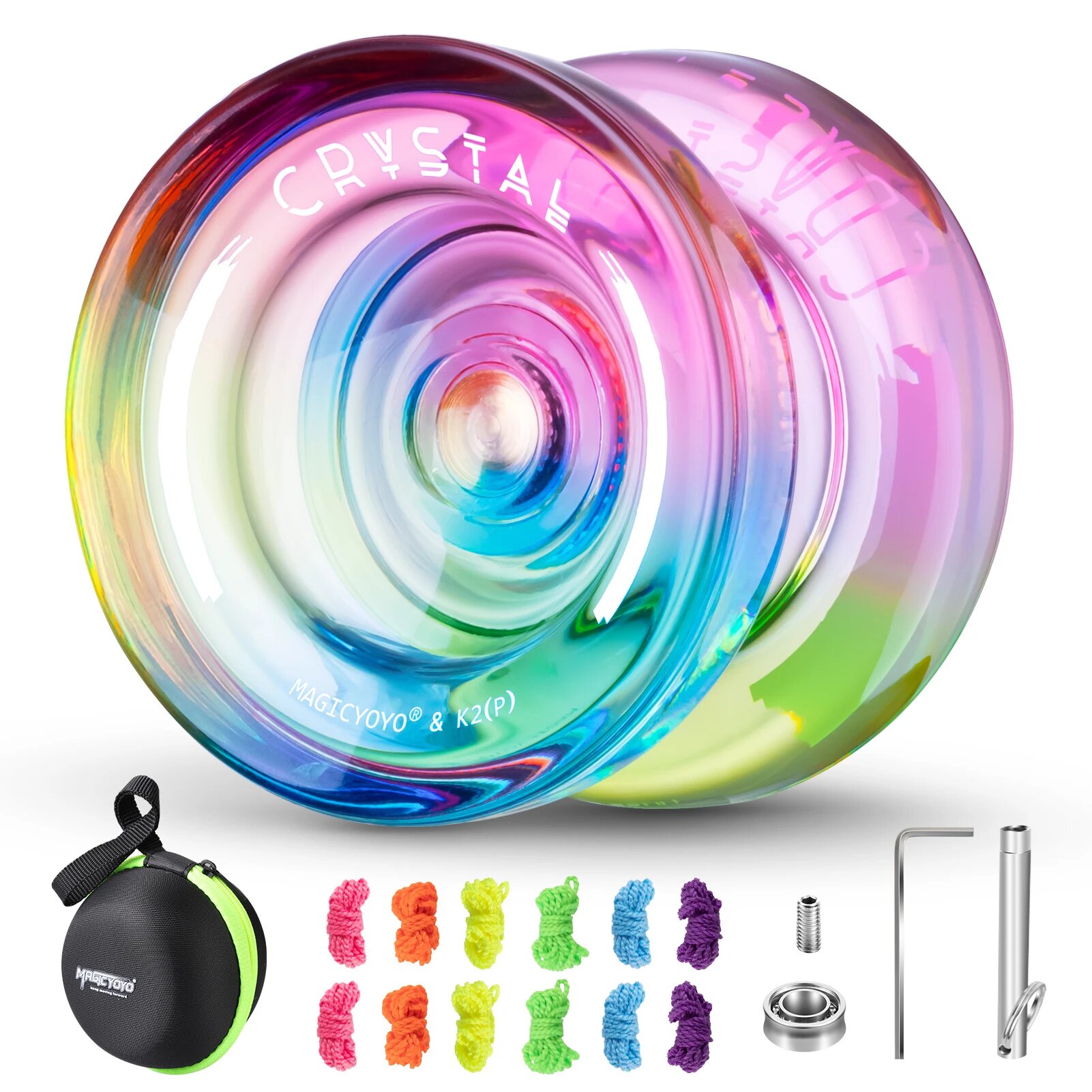 MAGICYOYO Пластиковый йо-йо K2 Crystal K2 Tricolor Gradient