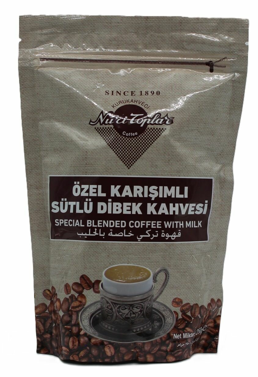 Nuri Toplar Турецкий Кофе Молотый Ozel Karisimili Sutlu Dibek Kahvesi 250г