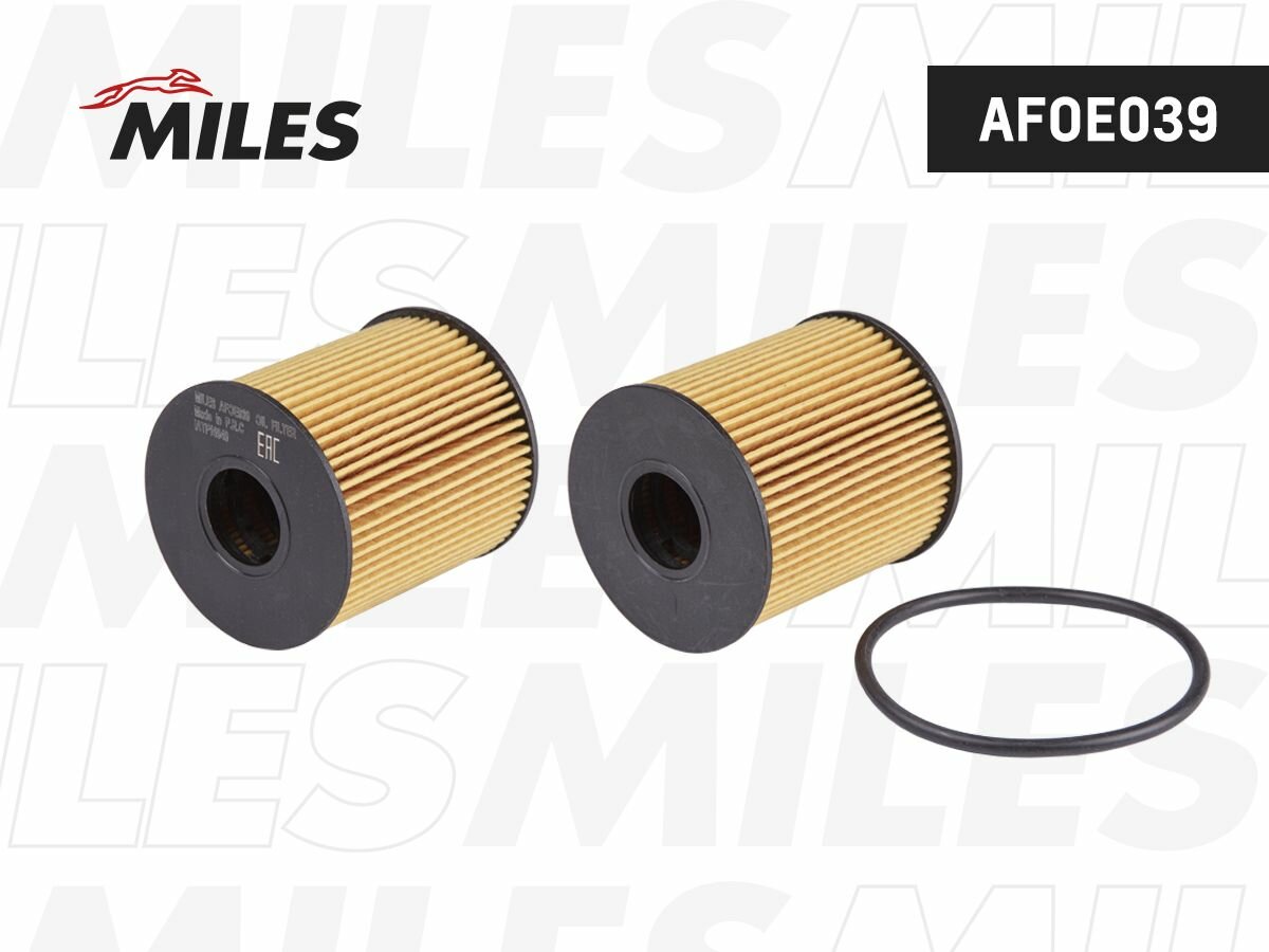 MILES Фильтр масляный (вставка) FORD FOCUS/MONDEO/TRANSIT 2.0D-3.2D/PEUGEOT 206-407 1.1-2.0 (FILTRON OE673, MANN HU711/51x, VIC O-007) AFOE039