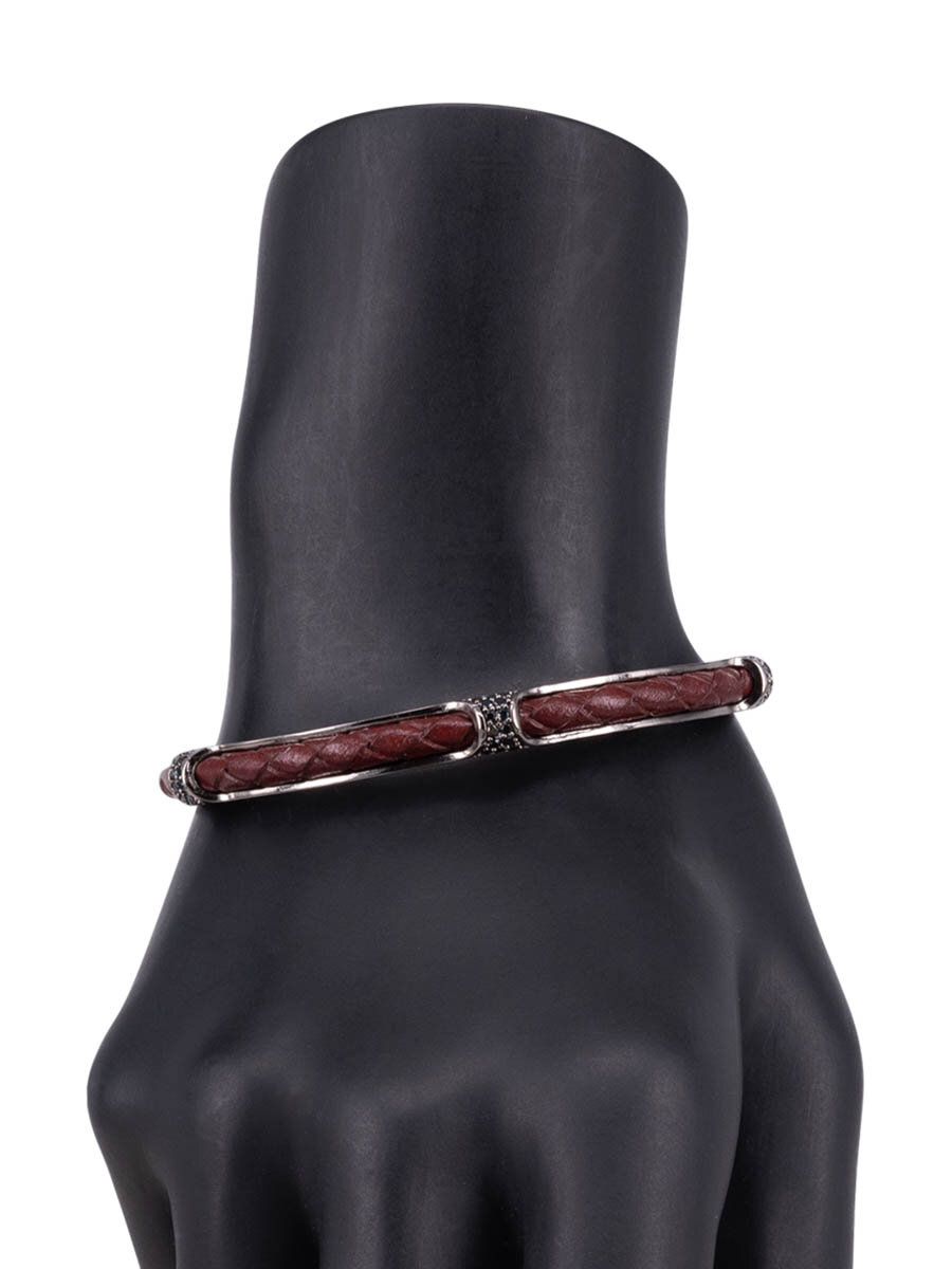 Плетеный браслет OTOKODESIGN, циркон