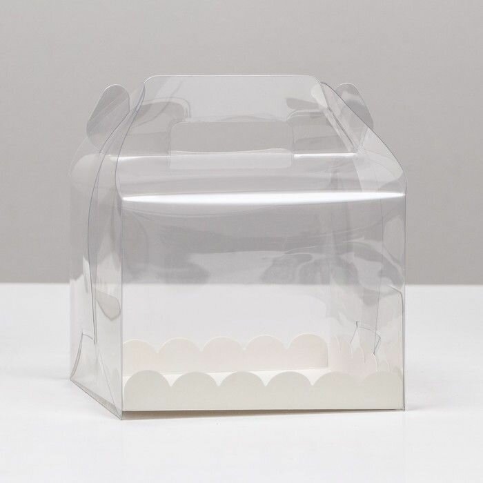 PVC Коробка для бенто-торта 16 х 16 х 12 см