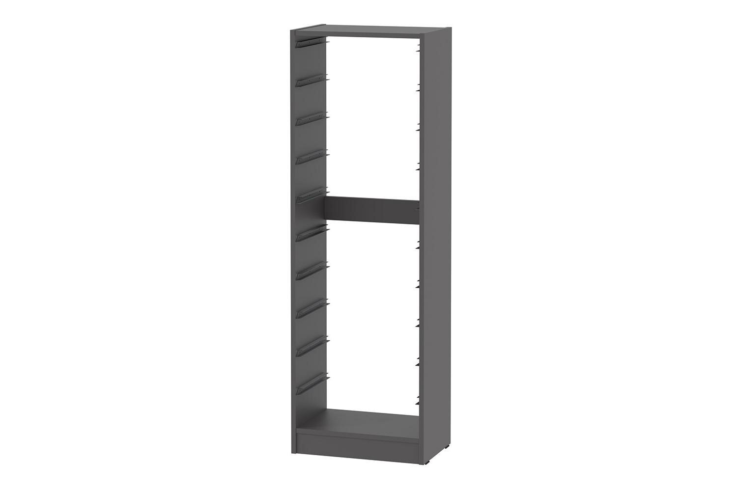 Стеллаж Hoff Альфа, напольный, 46х141,2х30, ЛДСП, цвет антрацит