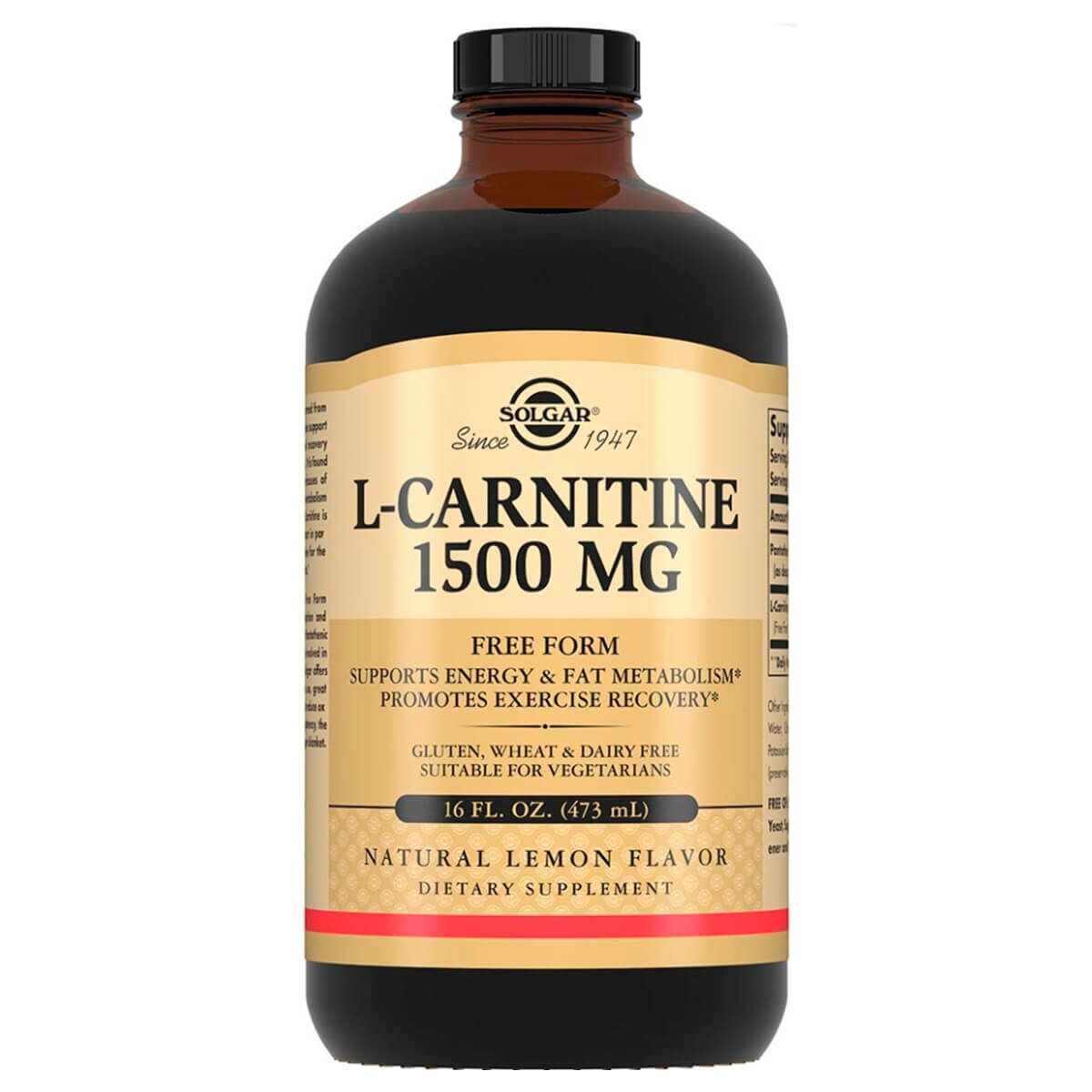 L-карнитин, 473 мл, Solgar, годен до 05.08.2026