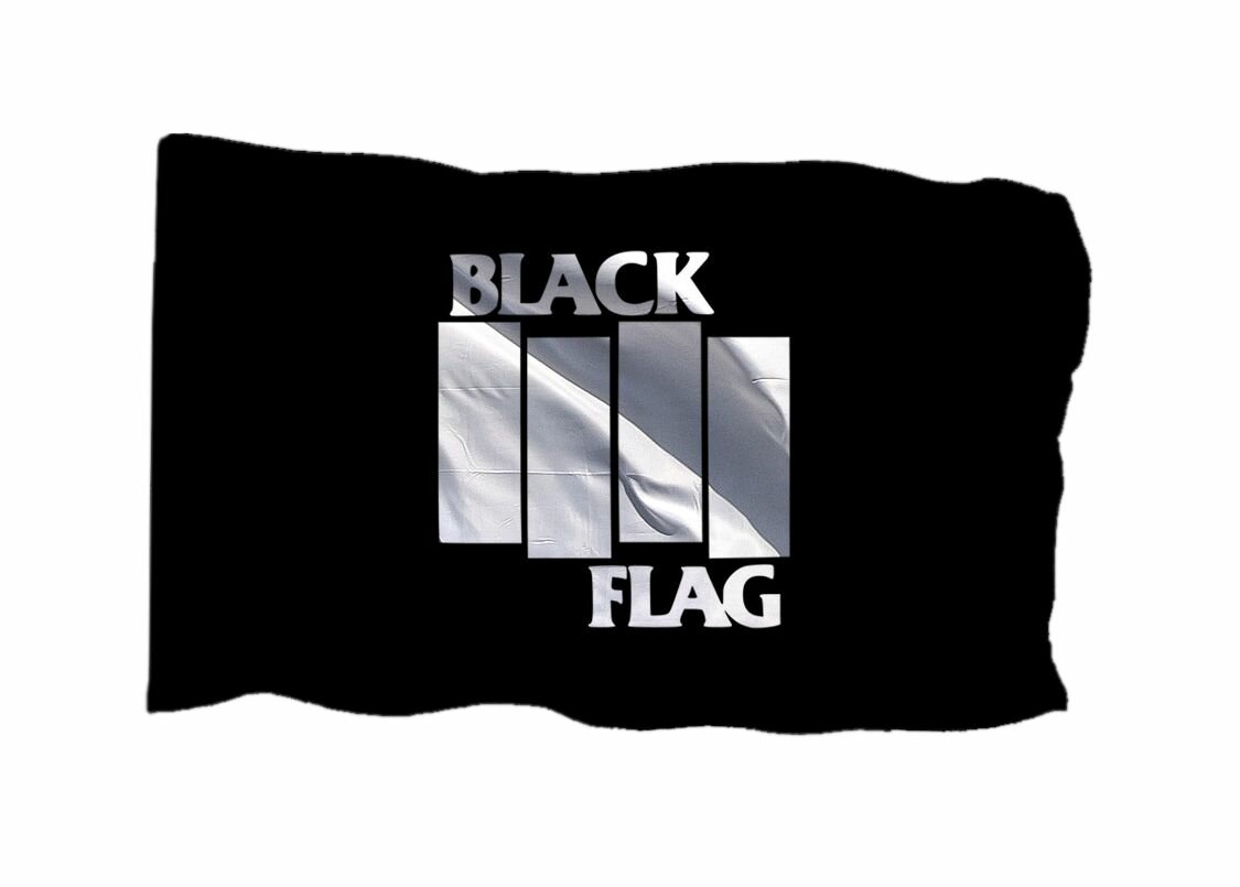 Флаг группы Black Flag 70х105 см на шёлке для ручного древка