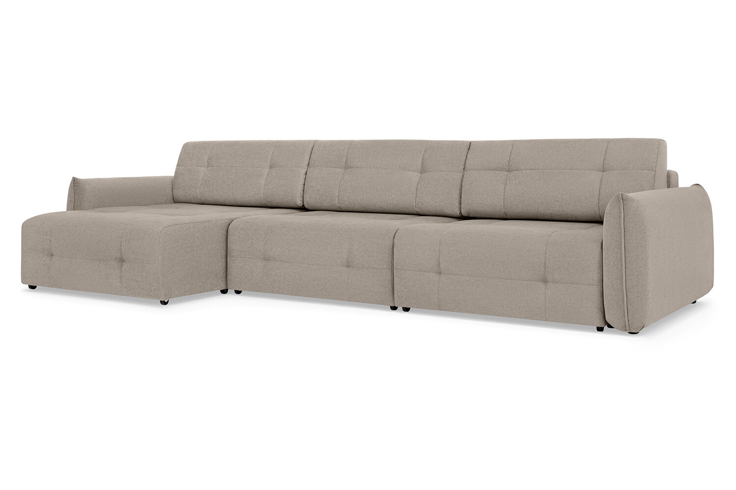 Диван-кровать SOLANA Либерти угловой, 334х80х168 см, еврокнижка, цвет бежевый