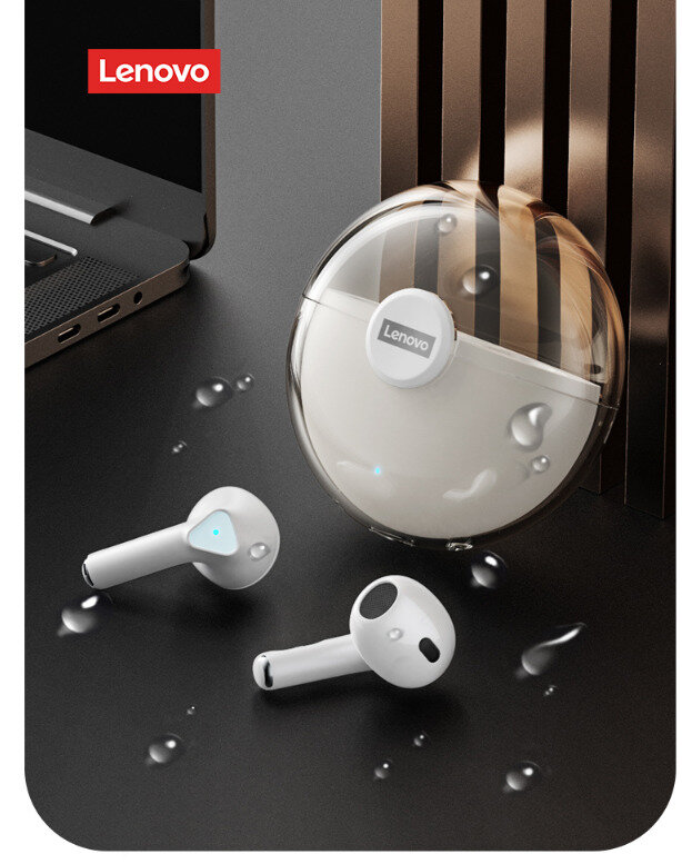 Беспроводные наушники Lenovo LivePods LP80, водонепроницаемые, с басами, с микрофоном, наушники с шумоподавлением Белые