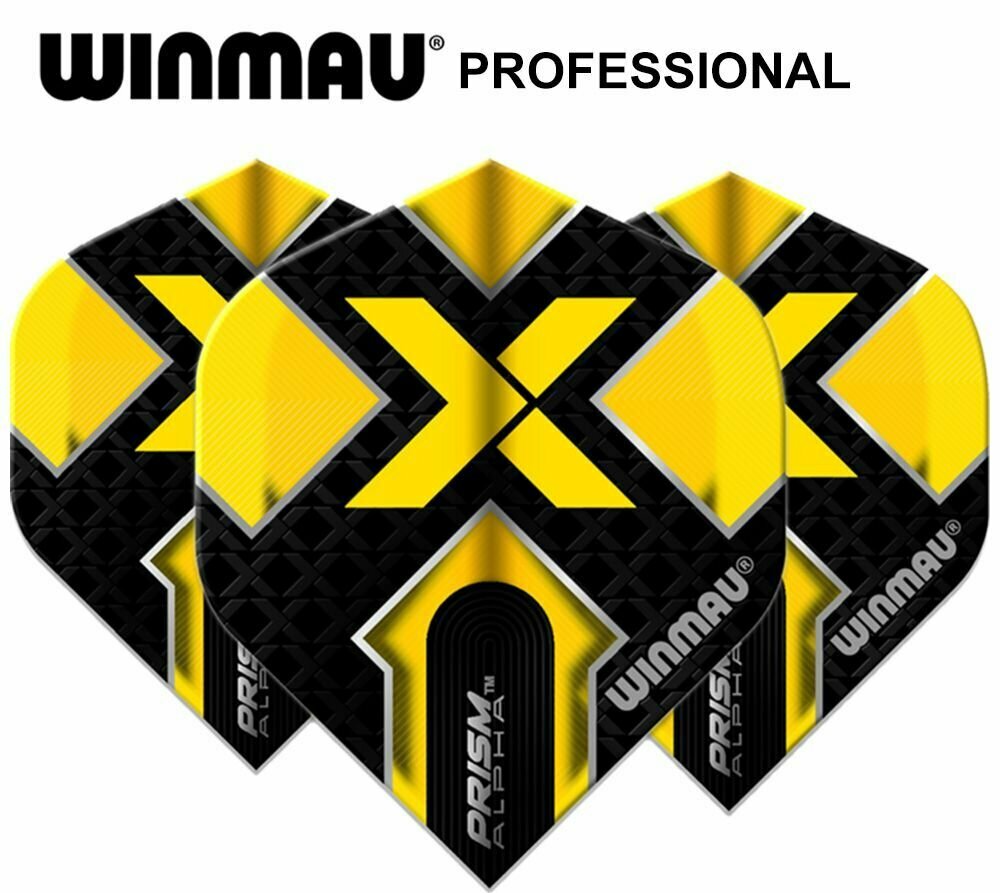 Профессиональные оперения 3шт для дротиков Winmau Prism Alpha X (6915.132). Аксессуары для Дартс.