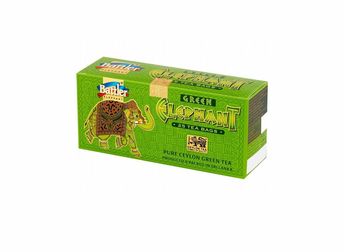 Battler Зелёный чай в пакетиках Зелёный Слон,25 пак.