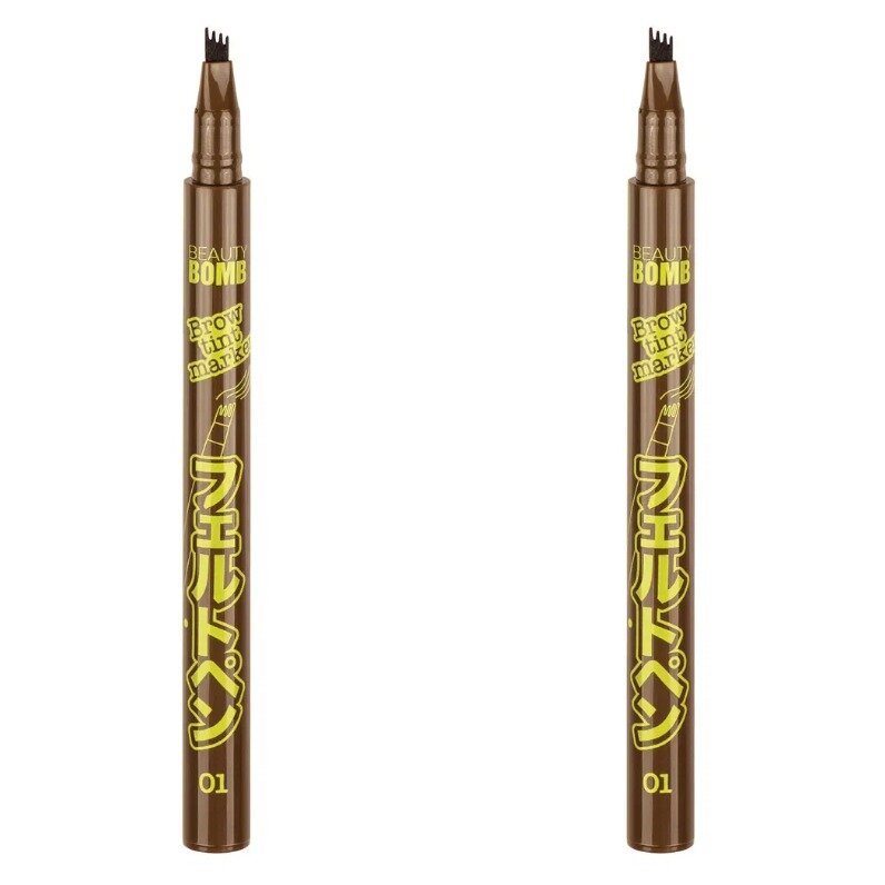 Тинт-фломастер для бровей Beauty Bomb Brow tint marker тон 01, 2 шт