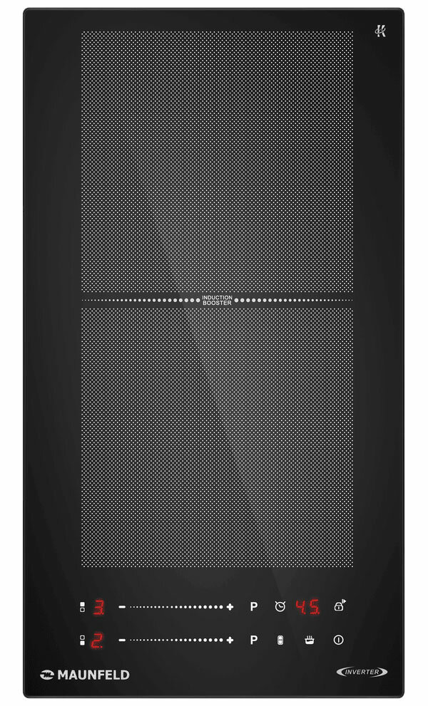 Электрическая варочная панель Maunfeld CVI292S2FBK Inverter 29 см, 2 конфорки стеклокерамика, черный