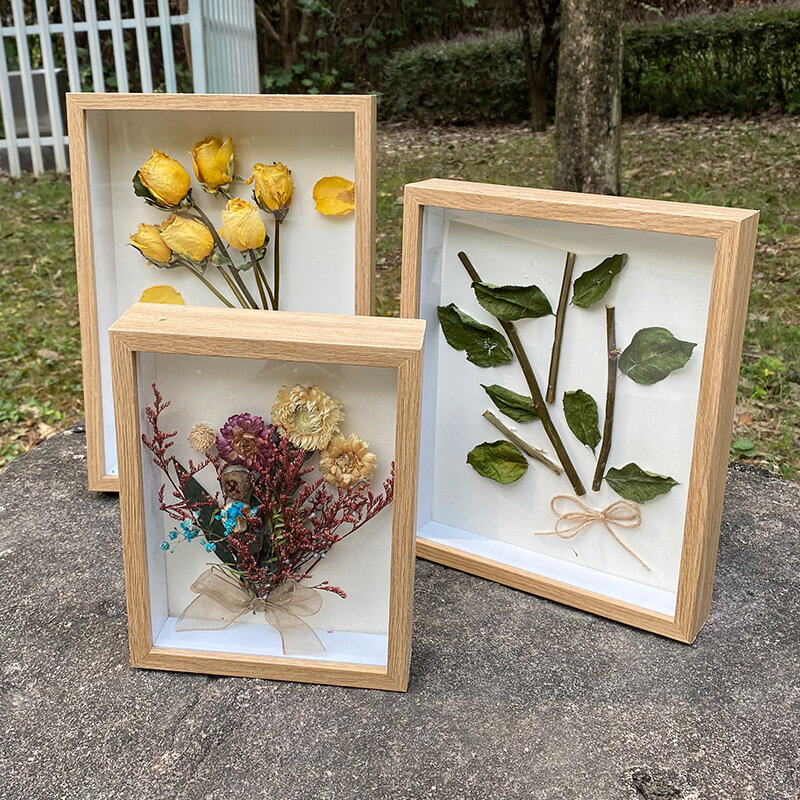 3D рамка с сухими цветами, ручная работа, глиняная рамка для картин, вечный цветок, рамка для бабочки, рамка для DIY, оптовая продажа