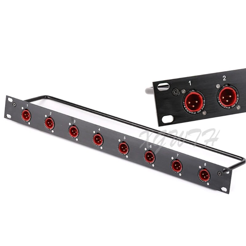 XGWTH XG-168D Патч-панель XLR 16 каналов, Цвет: 1U-8D