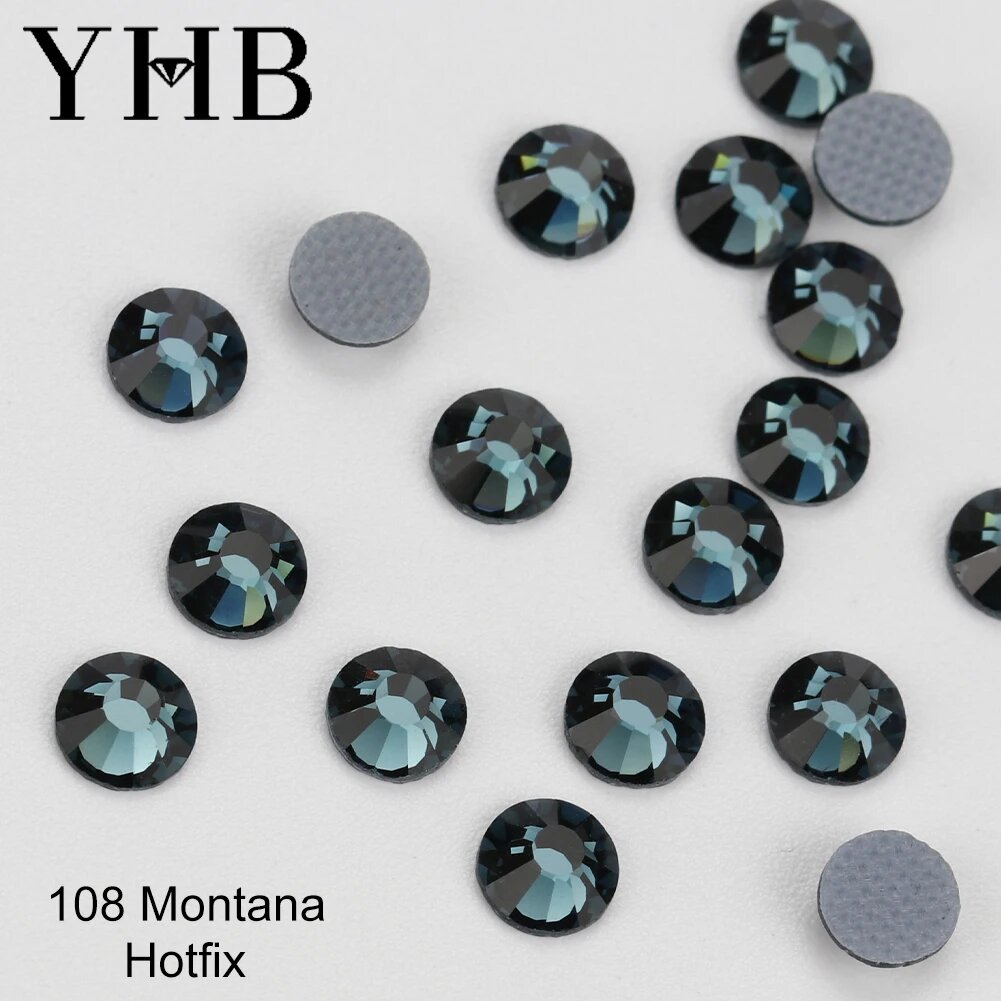 Стразы YHB 3 мм, голубые 108 Montana, SS10