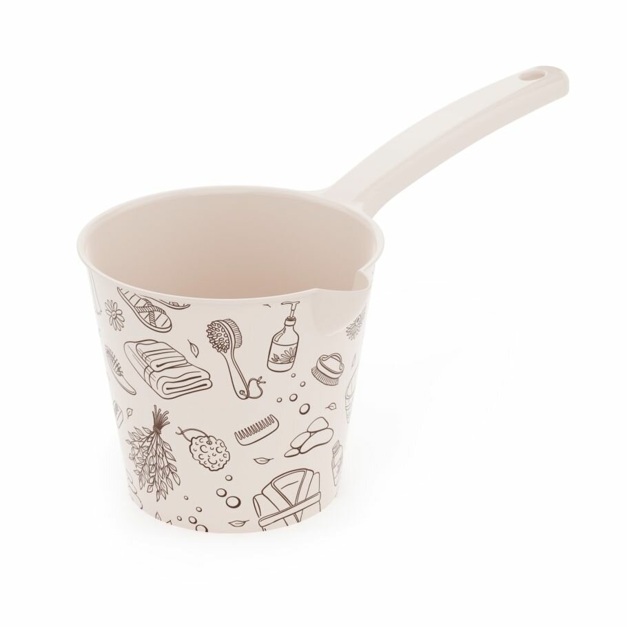 Ковш 1,5 л со сливом "Русская банька", "Конфетти" (М8393)