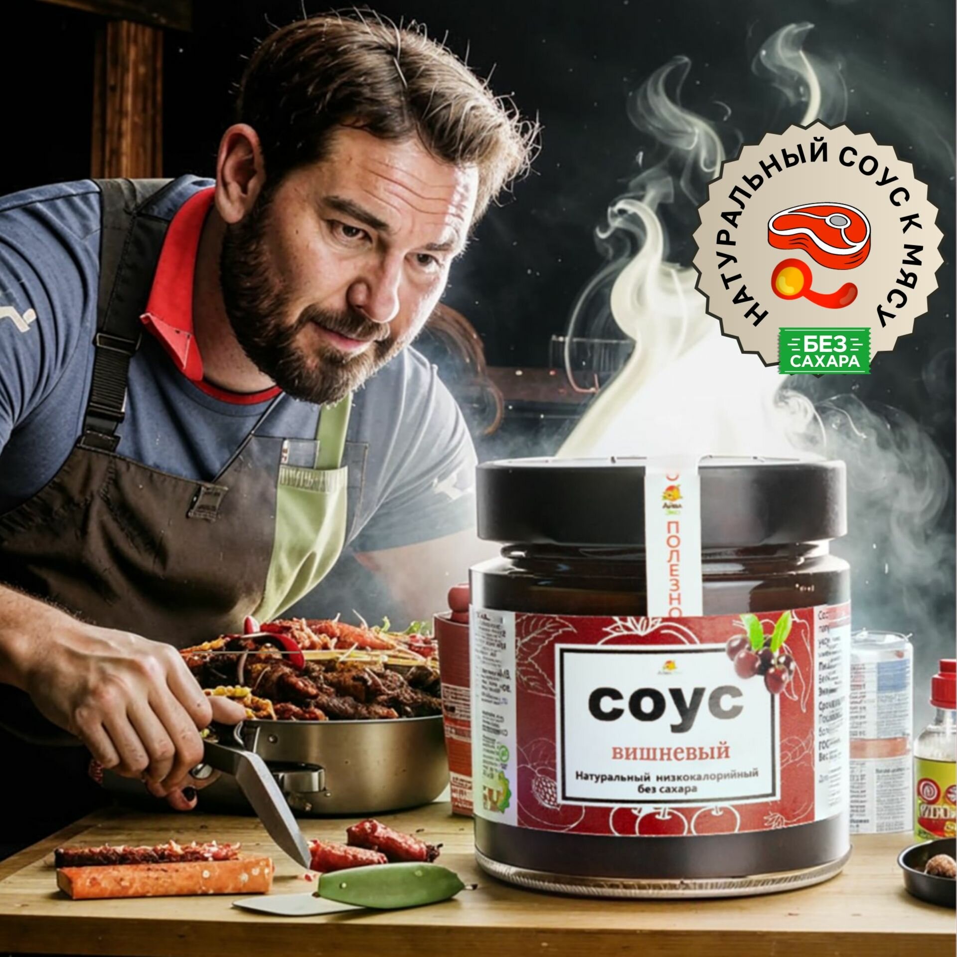 Вишневый соус натуральный низкокалорийный без сахара