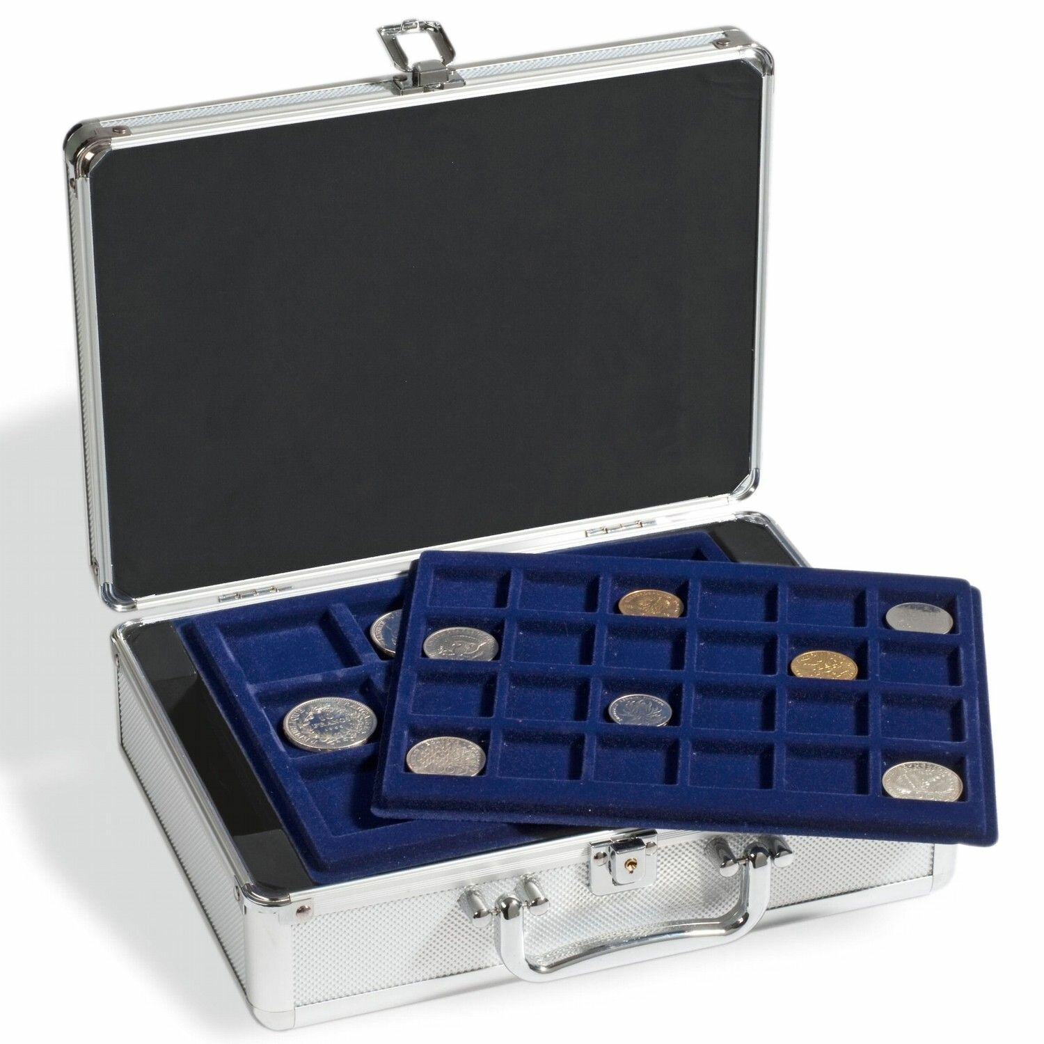 Чемодан (кейс, кофр) Cargo S6 для монет, с 6-ю планшетами (на 112 монет). Leuchtturm.