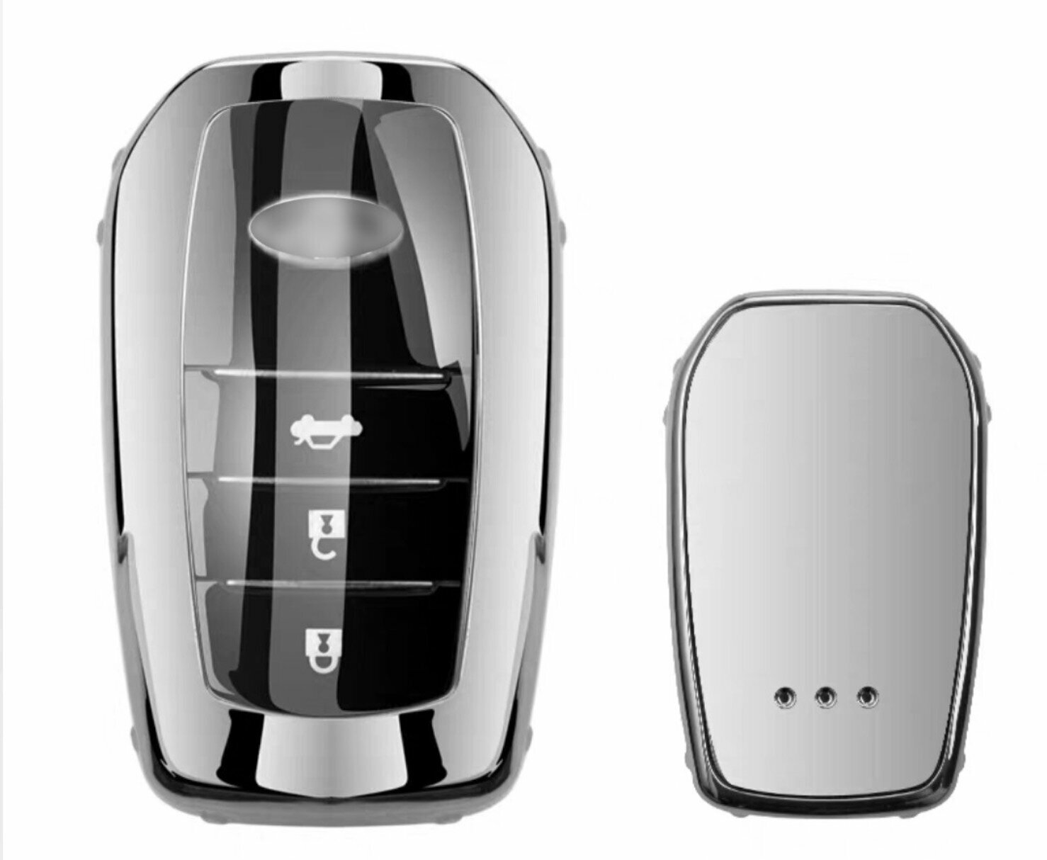 Защитный чехол для смарт автомобильного ключа зажигания марки Тойота Toyota Corolla королла Camry Камри C-HR RAV 4 Highlander Fortuner Land Cruiser Prado Land Cruiser 200 Hilux ключница футляр брелок 2014 2015 2016 2017 2018 года MyPads