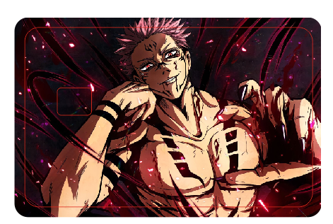 Наклейка-стикер для банковской карты с Сукуно