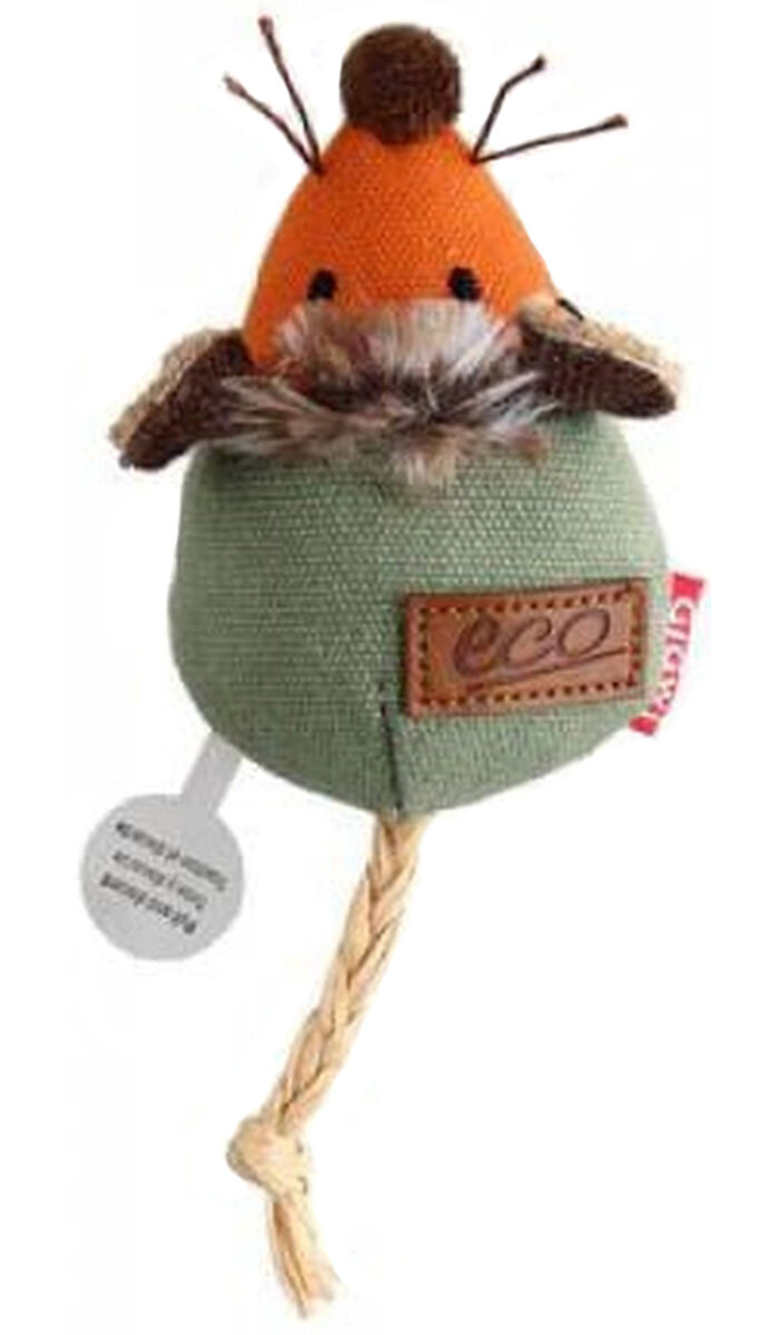 Игрушка для кошек GiGwi Catch & Fetch Eco мышка со звуковым чипом 9 см (1 шт)