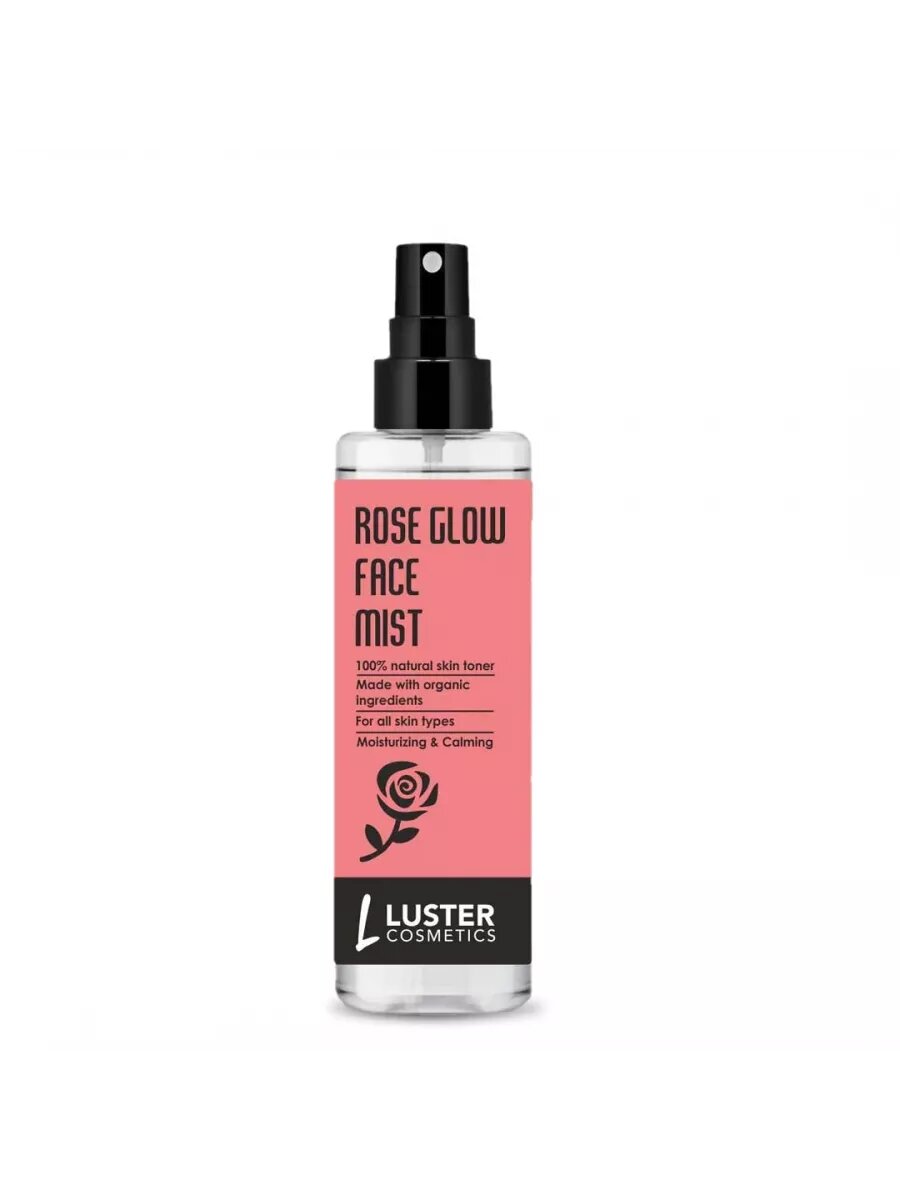 Мист-тонер Luster Rose Glow, для лица, увлажняющий, с экстрактом розы, 115 мл