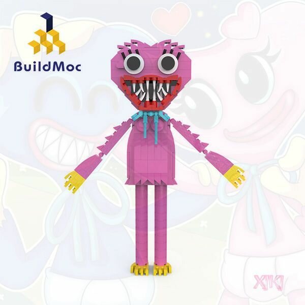 Конструктор пластиковый, строительные игрушки MOC poppy play time, Розовый Бобби, PBM0120, подарок для мальчиков, детские рождественские подарки