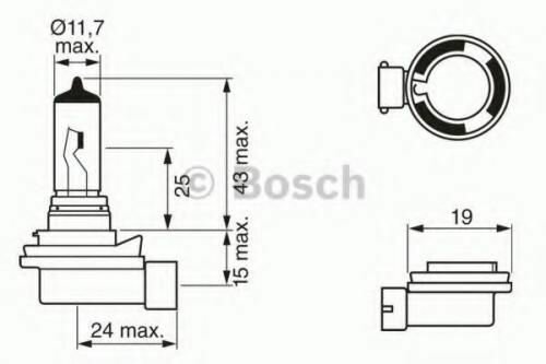Лампа h8 12v 35w Bosch 1987302081 12V35WH8PURELIGHT H8 E127J