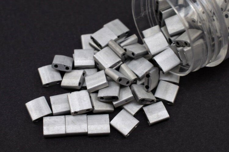 Бисер японский MIYUKI TILA #55114 Black Labrador Full Matted, матовый непрозрачный, 5 грамм