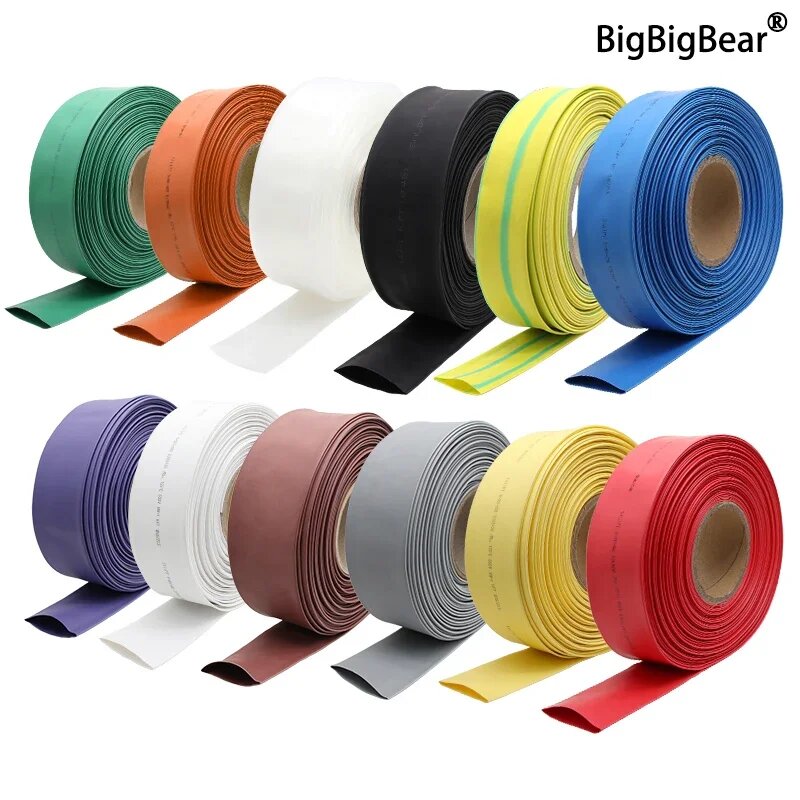 BigBigBear Термоусадочная трубка 2:1 черная 45-180 мм Чистый, 45mm