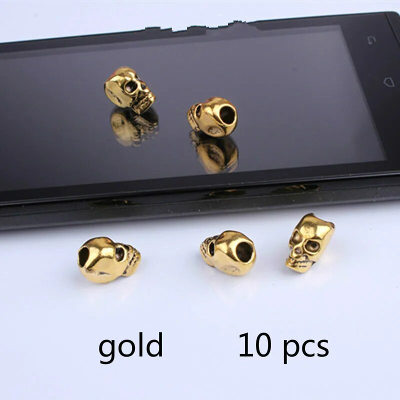 Металлические черепа для дредов 10 шт. 10pcs NO.2