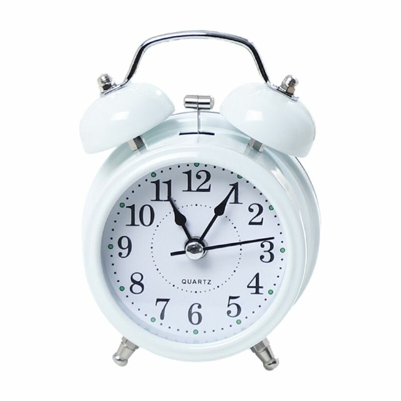 Супер громкий ретро-звонок-будильник-белый