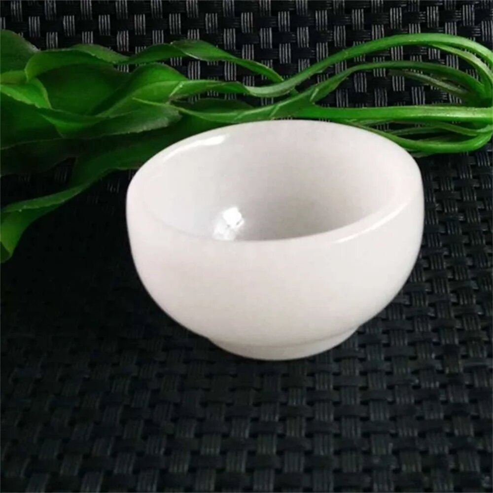 Нефритовая хрустальная чаша 50 мм Белый, Light white