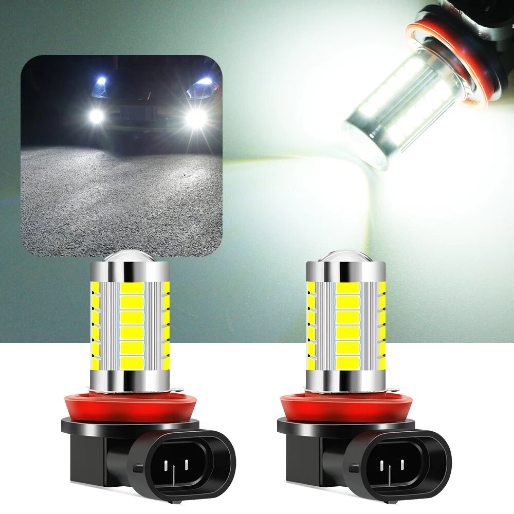 Светодиодсветодиодный Автомобильные противотуманные фары H11 H8, 2 шт, противотуманные светильник ры для Kia VENGA Sportage 2 3 4 Sorento CEED JD CD Rio 2 3 Optima