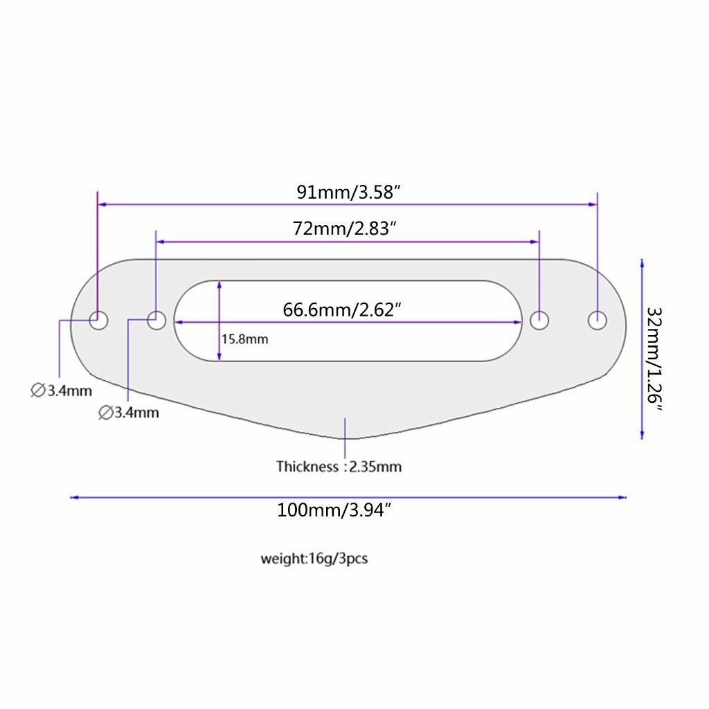 3 шт. электрогитара с одной катушкой Т-образный шейный звукосниматель объемным кольцом, белое жемчужное крепление пластины