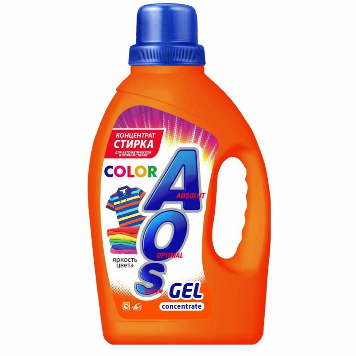 Средство для стирки жидкое AOS "Color" для цветного белья, концентрат, 1.3л (625-3), 4шт.