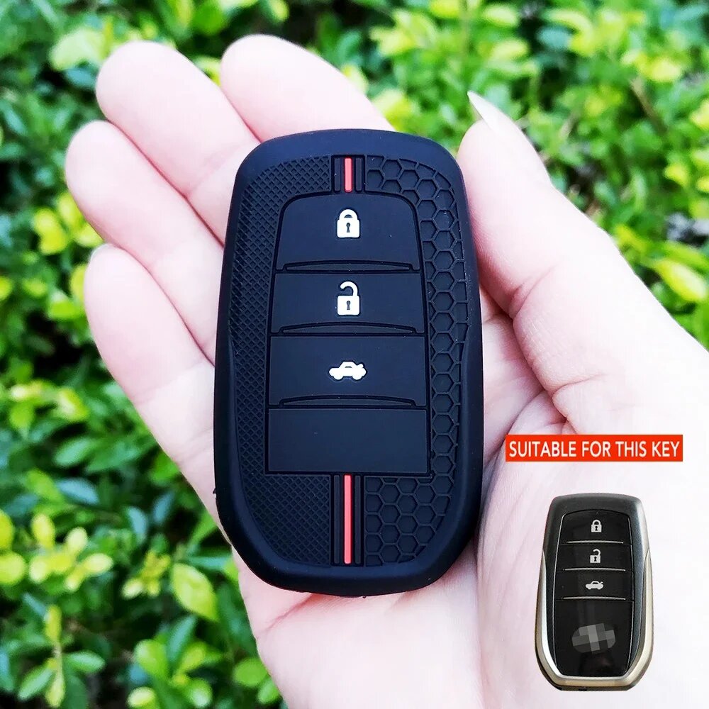 Силиконовый чехол для ключей от автомобиля для Toyota Land Cruiser 200 300 Prado Crown TLK 200 Yaris Cross Hilux Innova Fortuner Camry 55 Key