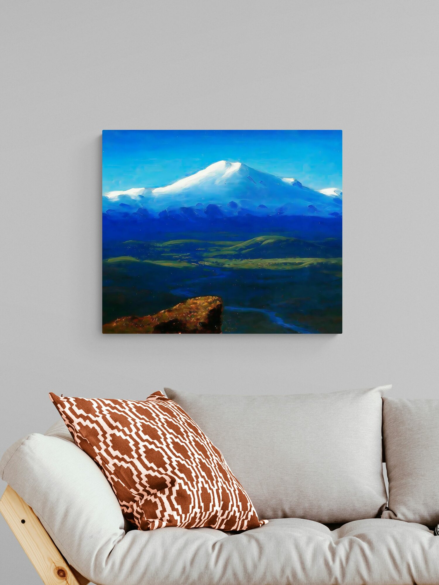 Куинджи Архип Иванович "Снежные вершины" 50х60 см картина на холсте