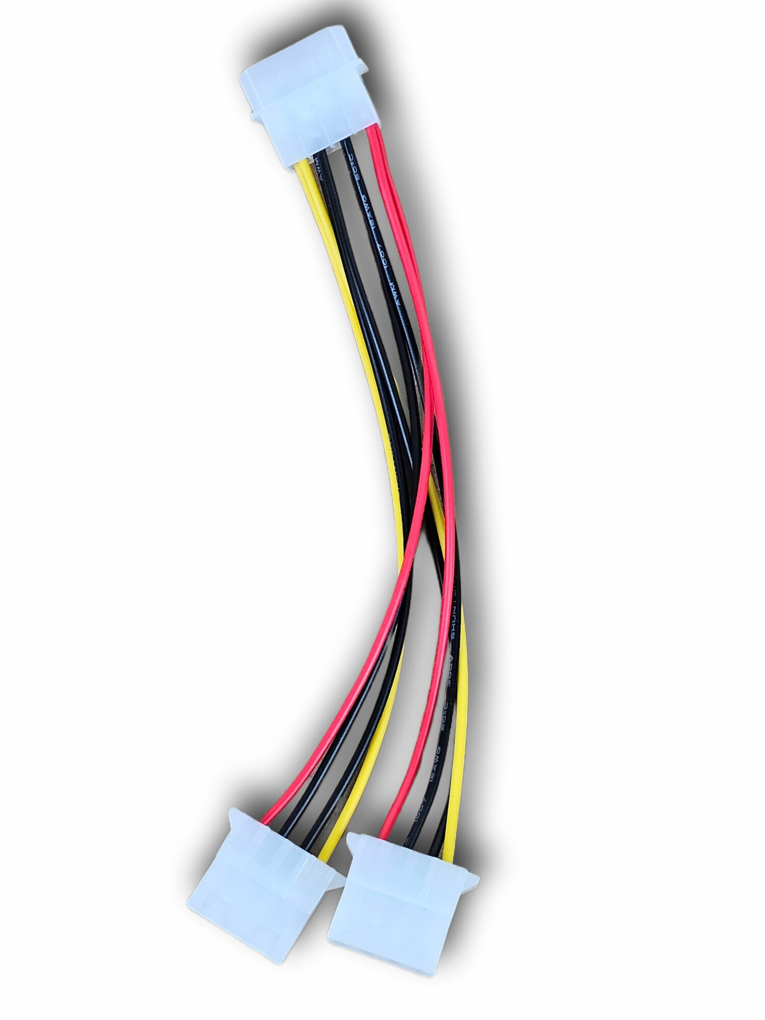 Переходник для компьютерных блоков питания Molex "штекер" 5" на 2 "гнездо" Molex 5", длина 15 см