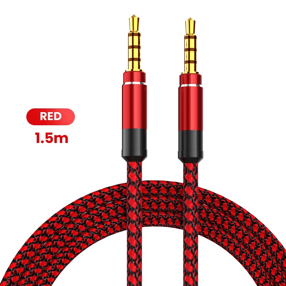 AUX кабель 1.5м Red