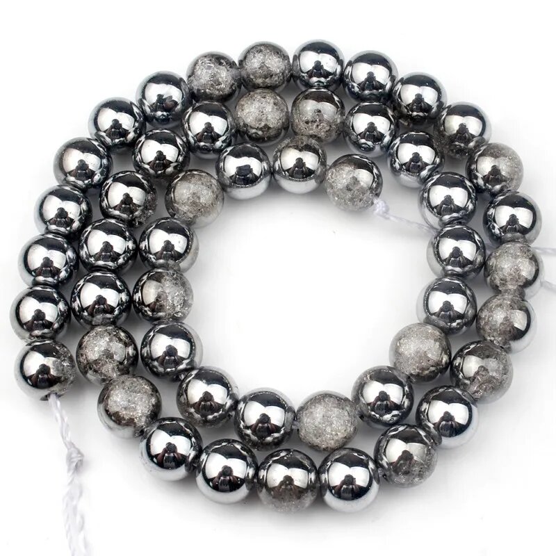 Кристаллы Xilitata разноцветные бусины с трещинами 4 6 8 10 12 мм 10mm (approx 36pcs), Silver Plated