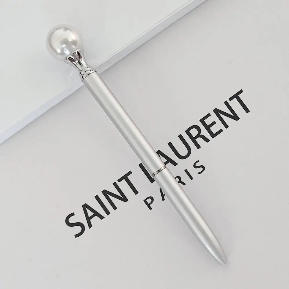Шариковая ручка Saint Laurent, серебряная, 1 мм