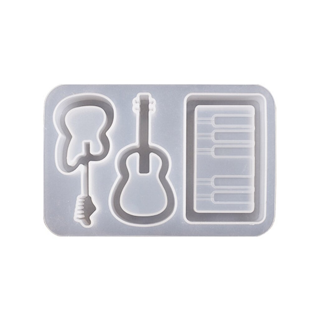 Diy кристалл эпоксидной смолы музыкальная нота гитары зыбучие пески брелок подвеска силиконовая форма 2740-Музыкальный инструмент
