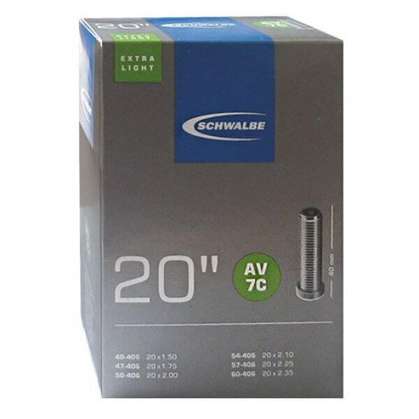 Камера Schwalbe Extra Light 20"х1.50/2.50, A/V, 40 мм.