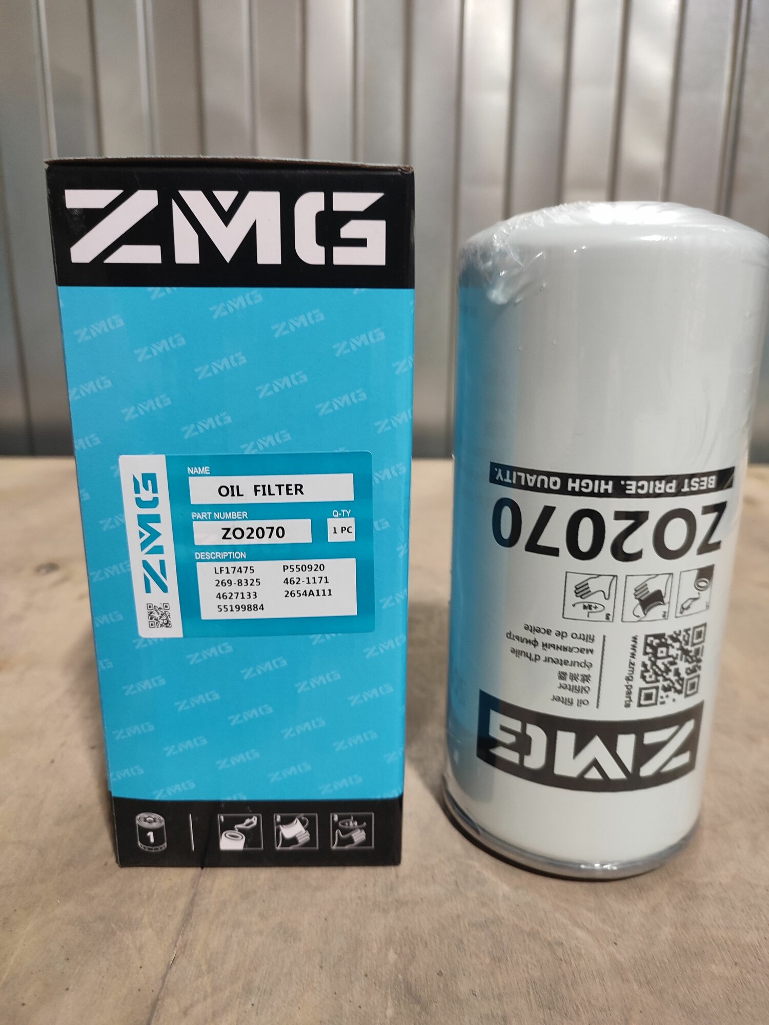 Фильтр масляный ZMG ZO2070 (LF17475; P550920; 269-8325; CA2698325; 462-1171; C51070; SFO4111; ST13111) Caterpillar Doosan DAF