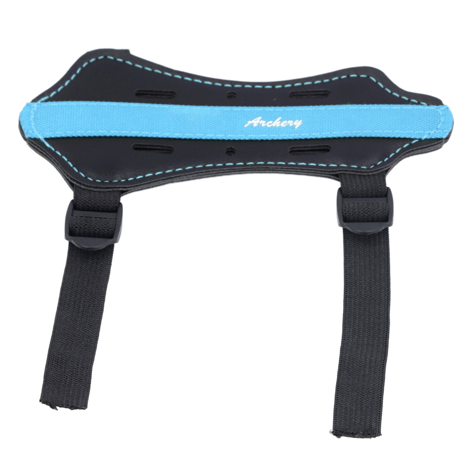 Детская защита предплечья из искусственной кожи, регулируемая, дышащая, утолщенная, для классического лука, синяя, для тренировочной стрельбы и охоты.